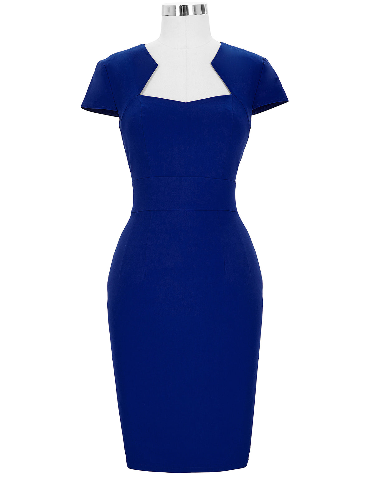 Vintage Cap Sleeve High Stretchy Hips-Wrapped Bodycon Pencil Dress ...